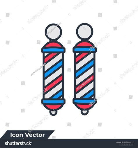 Barber Pole Icon Logo Vector Illustration Stock Vector Royalty Free