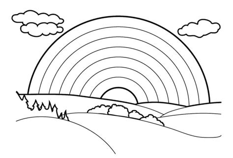 Desene Cu Curcubeu De Colorat Pentru Copii Imagini Cu Curcubeu De Colorat Peisaj Curcubeu De