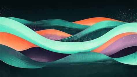Abstract Waves In Vibrant Colors Create A Dynamic And Soothing Visual