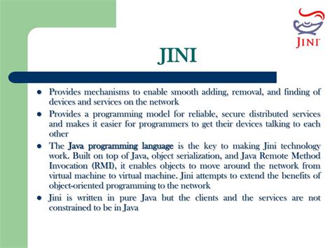 Ppt Jini Network Technology Powerpoint Presentation Free Download