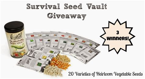 Earthworms And Marmalade Survival Seed Vault Giveaway