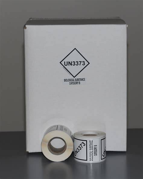 Un3373 Biological Substance Category B Roll X250 Handling Labels