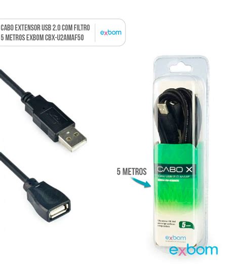 Cabo Extensor Usb Am Af De Metros Com Filtro Mundoware