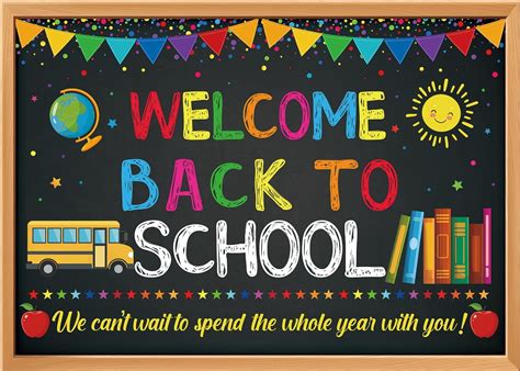 Back To School Backdrop Welcome Back To Kindergarten Bulletin Board