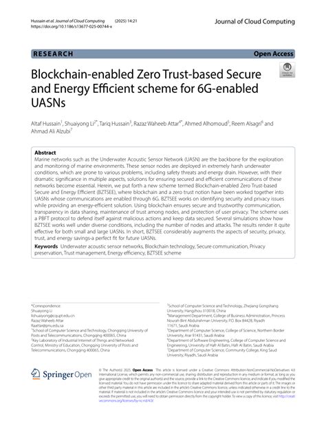 Pdf Blockchain Enabled Zero Trust Based Secure And Energy Efficient