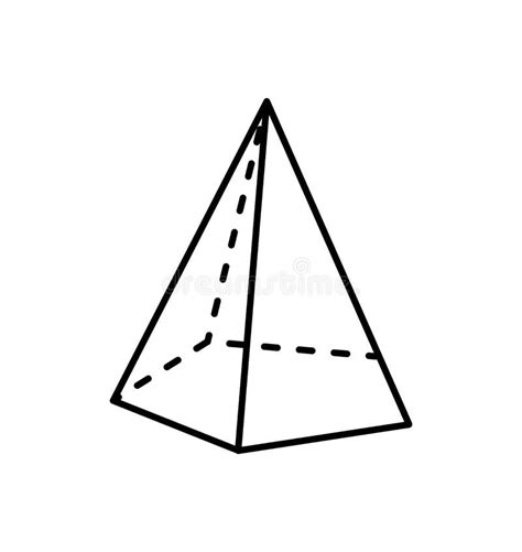 Tetrahedron Geometric Figure With Sharp Angles Stock Vector