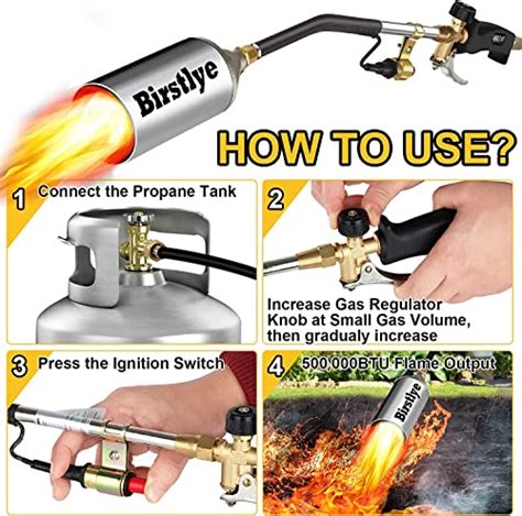 Propane Torch Weed Burnerweed Torchhigh Output 500000 Btu