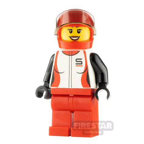 Lego City Minfigure Race Car Driver Female