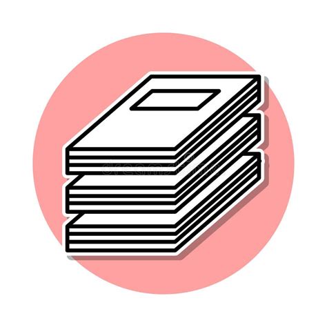 A Stack Of Magazines Sticker Icon Simple Thin Line Outline Vector Of Books And Magazines Icons