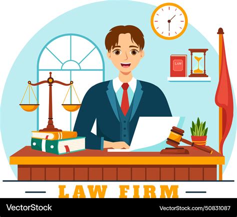 Law Firm Services With Justice Legal Advice Vector Image