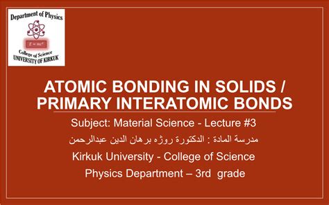 Atomic Bonding In Solids Primary Interatomic Bonds Docslib