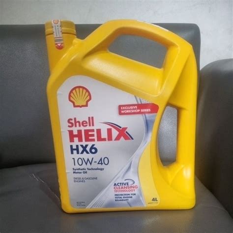 Jual OLI SHELL HELIX MOBIL HX6 10W 40 GALON 4L Shopee Indonesia