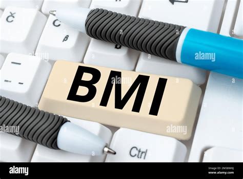 Sign Displaying Bmi Word Written On Method Of Estimating Body Fat Levels Based On Weight And