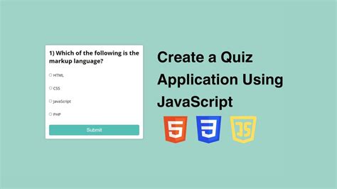 how to create a quiz app using javascript youtube