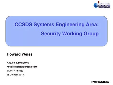 ppt ccsds systems engineering area security working group powerpoint