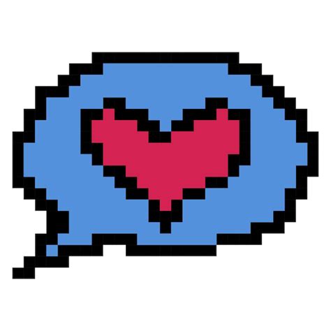 Premium Vector Pixel Speach Bubble With Heart Vector Icon