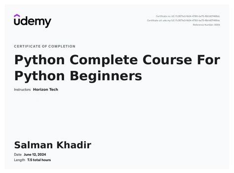 Completed Python Course On Udemy Salman Khadir S Posted On The Topic