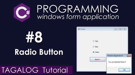 c tutorial for beginners 8 radio button control windows application