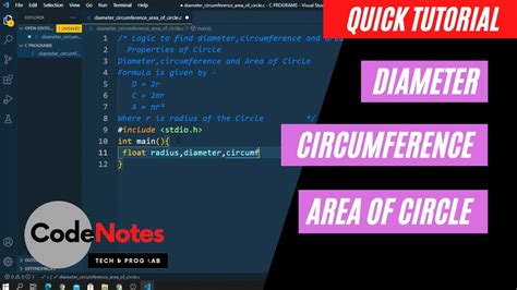 Program To Calculate Diameter Circumference And Area Of Circle In Single