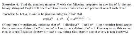 Solved Exercise Find The Smallest Number N With The Chegg