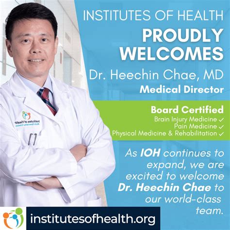 Welcome Dr Heechin Chae Institutes Of Health