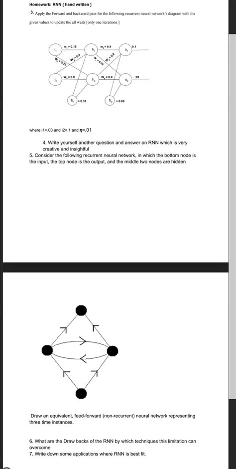 Solved Homework Rnn Hand Written 3 Apply The Forward
