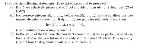 Solved 7 Prove The Following Statements Use A To Prove Chegg Com