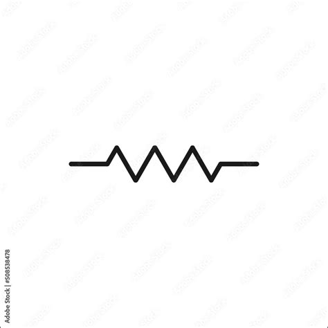 Fixed Resistor Symbol Stock Vector Adobe Stock
