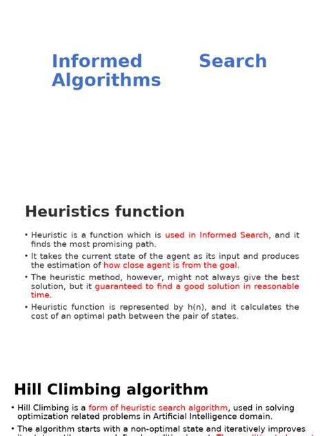 8 informed search hill climbing pdf mathematical optimization