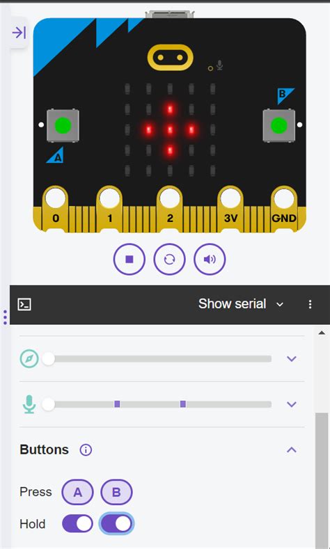 Why Is There No Ab Button Pressed In Microbit Python Simulator