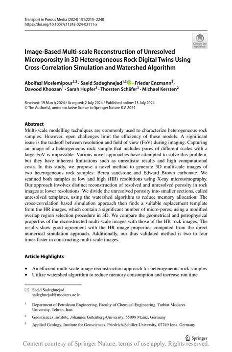 Image Based Multi Scale Reconstruction Of Unresolved Microporosity In