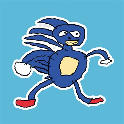 Sanic Sonic Meme Sticker Etsy