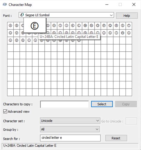 E In A Circle Circled E Symbols Text Meaning Type On Keyboard Copy