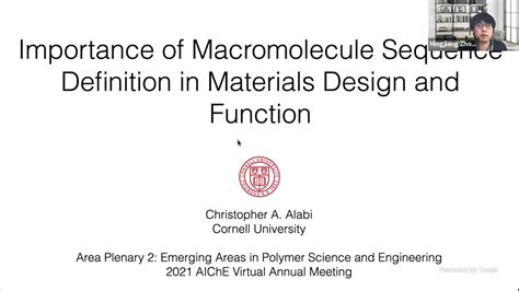 Sequence Defined Macromolecules In Materials Science Aiche