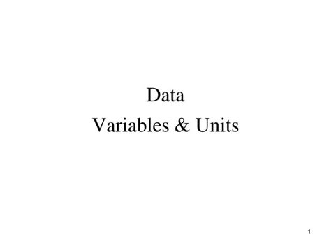 PPT Data Variables Units PowerPoint Presentation Free Download ID 4495330
