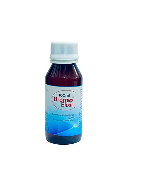 Bromex Elixir Syrup Bromhexine X100ml Medecify