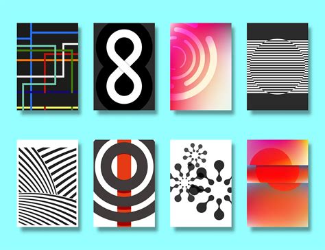 Set Of Various Poster Geometric Design 683466 Vector Art At Vecteezy