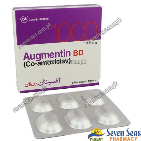 Augmentin Bd Alu Tab 1000mg 1x6 Seven Seas Pharmacy Pakistan
