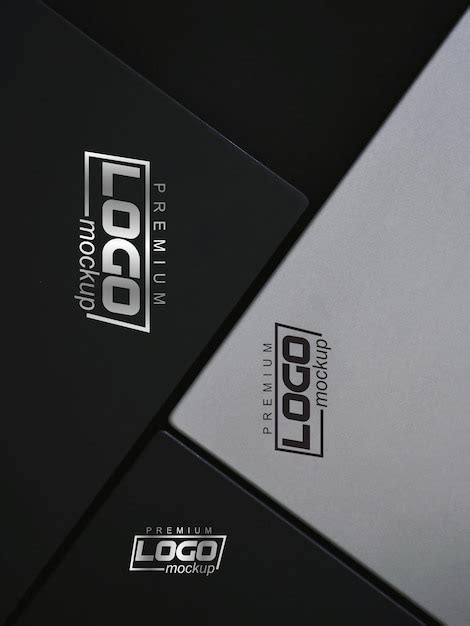 Premium Psd Premium Psd Silver Logo Mockup