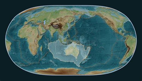 Australian Tectonic Plate Wiki Natural Earth Ii Boundaries Stock
