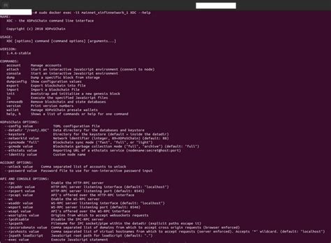 Informative Commands And Configuration Options For The XDC Mainnet Client Developers Forum