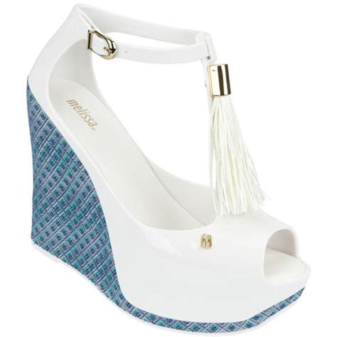 Melissa Peace Tassle White BRL Liked On Polyvore Featuring Shoes Wedge Heel Shoes