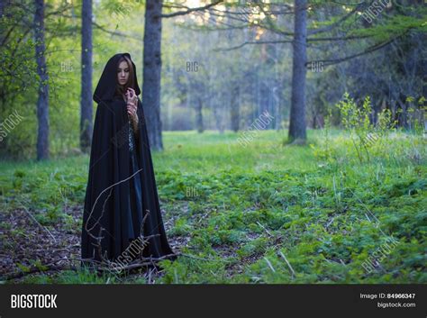 Girl Black Cloak Image And Photo Free Trial Bigstock