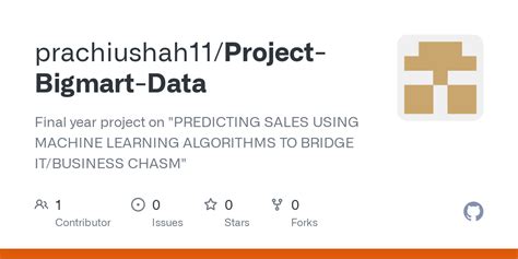 Github Prachiushah Project Bigmart Data Final Year Project On Predicting Sales Using