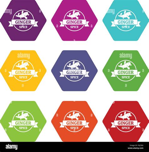 Ginger Spice Icons Set 9 Vector Stock Vector Image Art Alamy