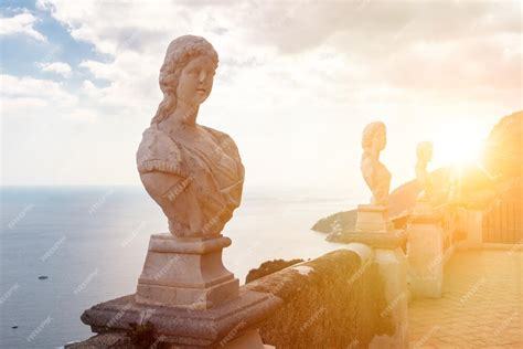 Premium Photo Ravello Italy Terrace Of Villa Cimbrone With Marble