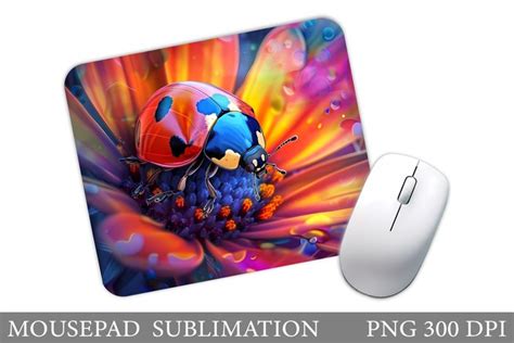 Ladybug Mouse Pad Design Ladybug Sublimation