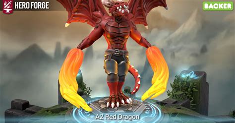 A2 Red Dragon Made With Hero Forge