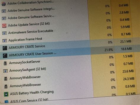 armory crate high cpu usage anyone else 😅 r asusrog