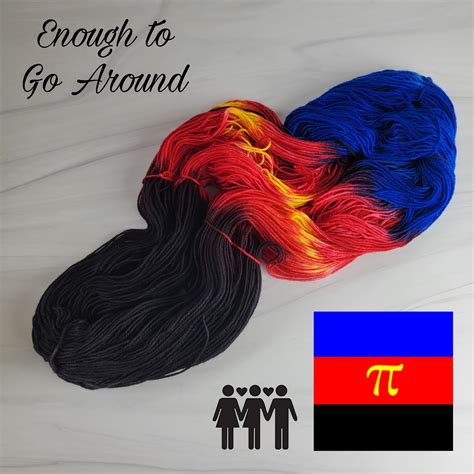 Enough To Go Around Polyamory Flag Hand Dyed Variegated Yarn Red